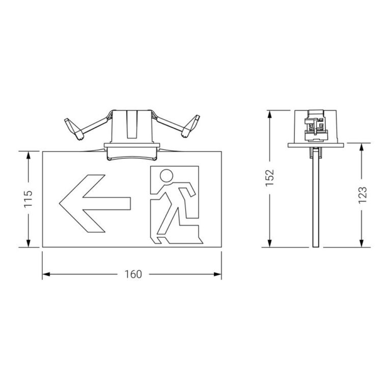 Via LED pictogramplaat met pictogrammen wit | Groenendijk-Licht